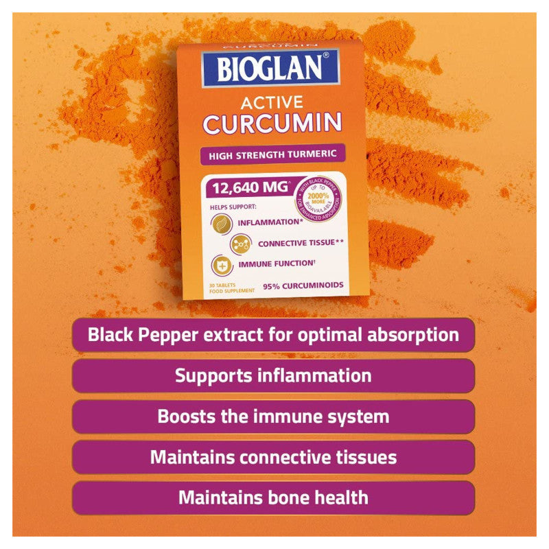 Bioglan Active Curcumin High Strength Turmeric 30 Tablets – Xtreme Pharmacy
