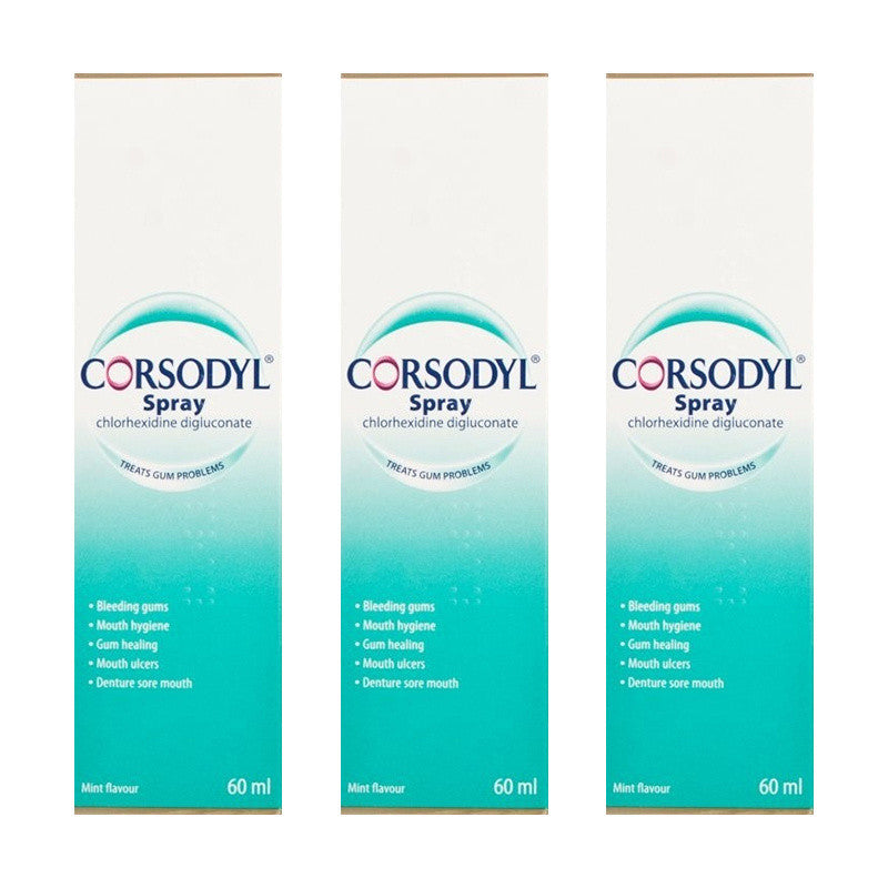 Corsodyl Gum Problem Treatment Spray Triple Pack – Xtreme Pharmacy