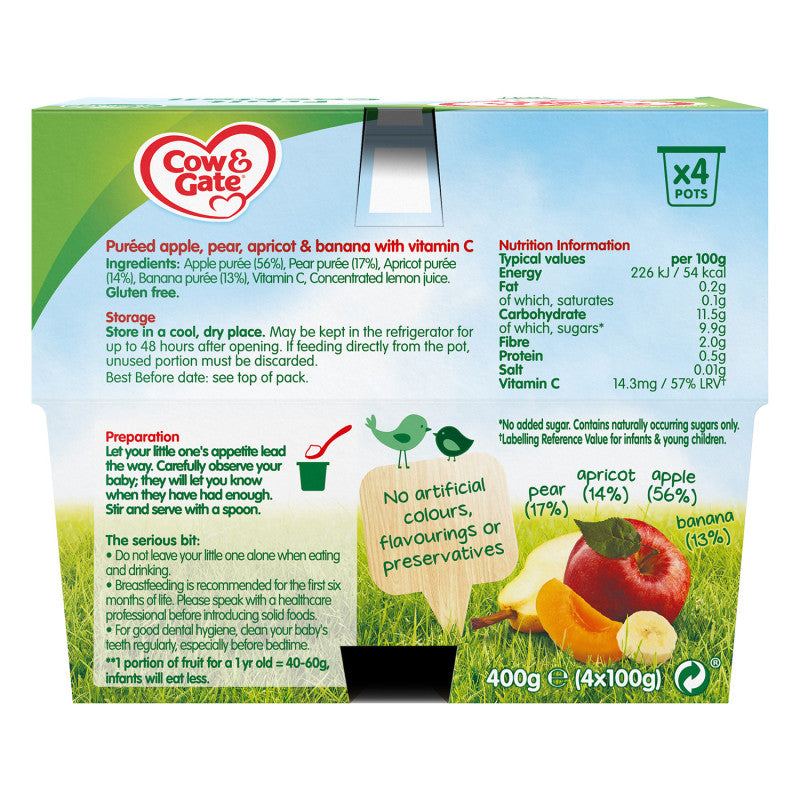 Cow & Gate Fruit Cocktail Fruit Puree Pots – Xtreme Pharmacy